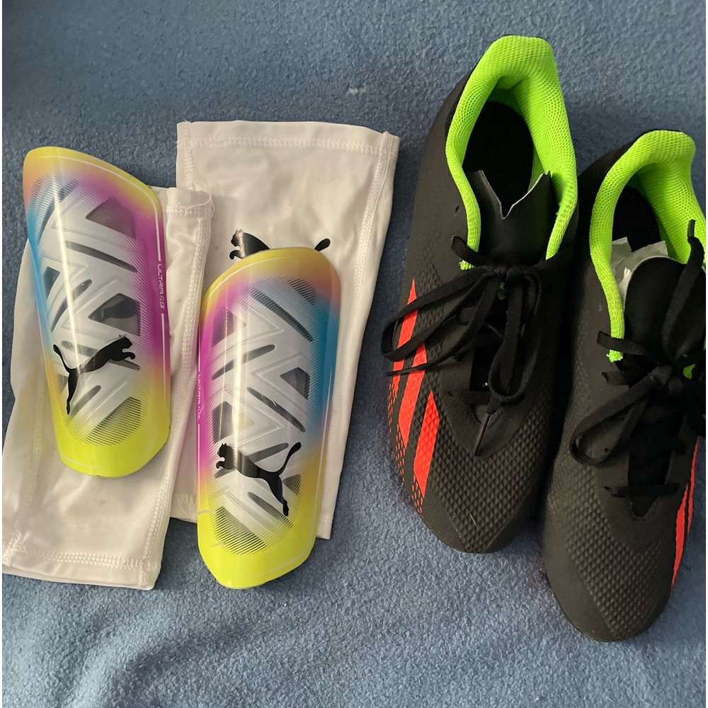 Adidas Men’s Soccer Cleats & Shin Guards - Gem